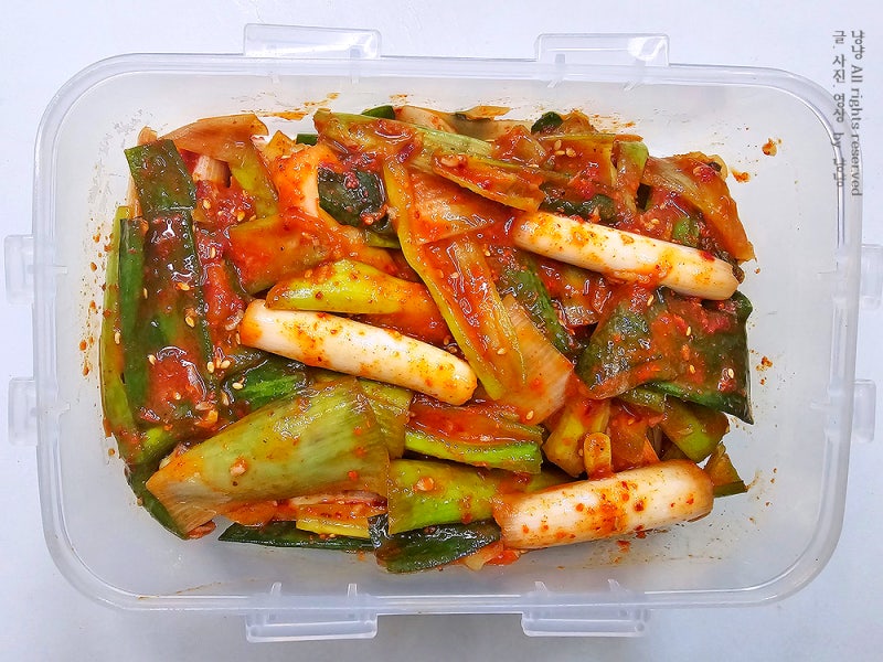 대파김치 담그는법 풀없이 초간단 파김치 양념 레시피 진도대파 네이버 블로그