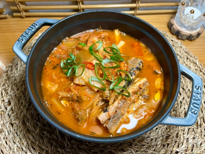 꽁치김치찌개 맛있게 끓이는 법 꽁치통조림김치찌개 레시피 네이버 블로그
