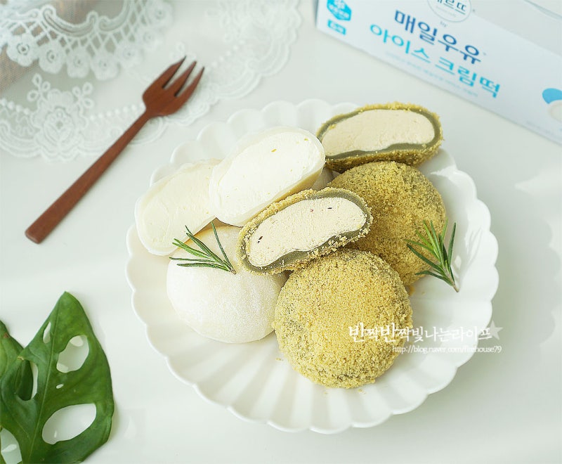 매일우유 아이스 크림떡 우유크림 찹쌀떡 한식 디저트 네이버 블로그