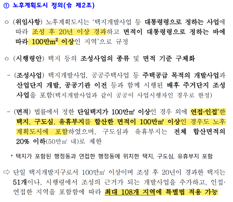 노후계획도시 특별법 완벽정리 대상지 지정기준 규제완화 With 젠틀홍 네이버 블로그