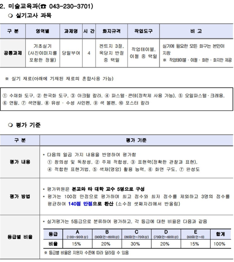 2025미술교육과 대입 한국교원대 한양대 공주대 경상국립대 한남대 목원대 경남대미교과 수시 정시 총정리2023
