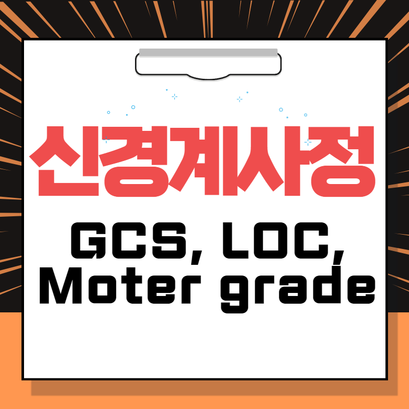 신경계사정 GCS, LOC, Motor grade 측정방법 : 네이버 블로그