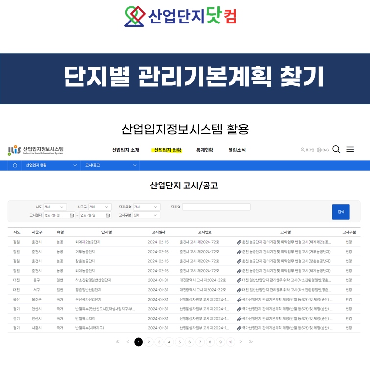 산업단지 필수 지식 관리기본계획이란 네이버 블로그
