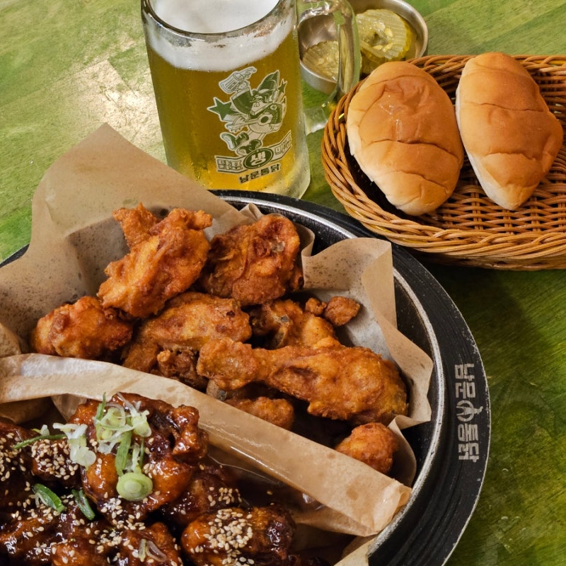 망포역맛집 단체 회식 장소로 추천하는 수원왕갈비통치킨 맛집 남문통닭 영통점 주차 메뉴 웨이팅 네이버 블로그