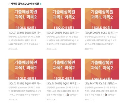 2024 개정(후) SQLD 비전공자 합격후기/ 3주 공부방법 : 네이버 블로그