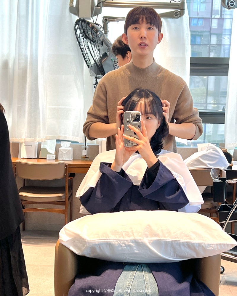 반포미용실 얼굴형에 맞는 중단발 헤어스타일 추천받은 윈드펌 관리 후기 차홍룸 반포점 네이버 블로그