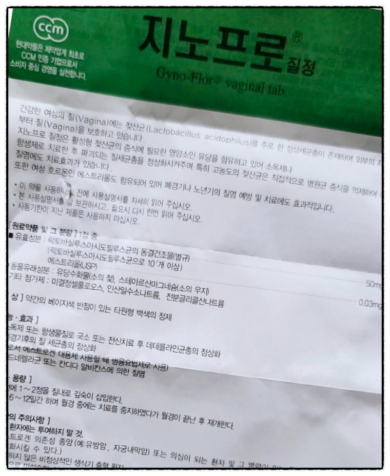 질염 치료제 지노프로질정 가격 성분 사용방법 효과 및 부작용 네이버 블로그