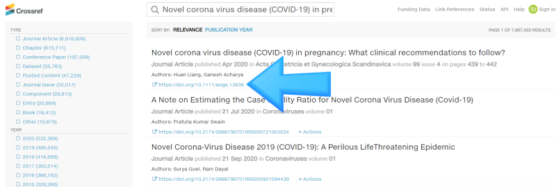 [논문 검색] 논문DOI (Digital Object Identifier) 찾는법_ Crossref, 구글학술검색 (Google ...