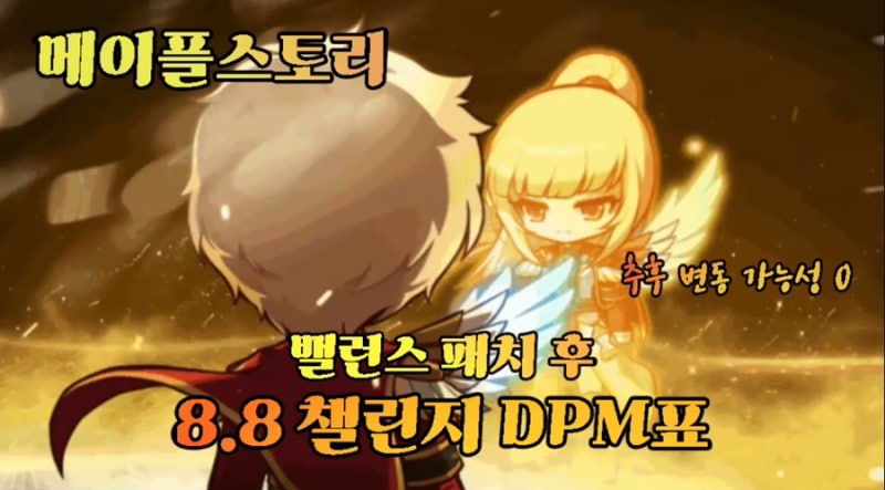 [메이플] 8.8 챌린지 DPM표 / 2024.12.28 기준 (수정) : 네이버 블로그
