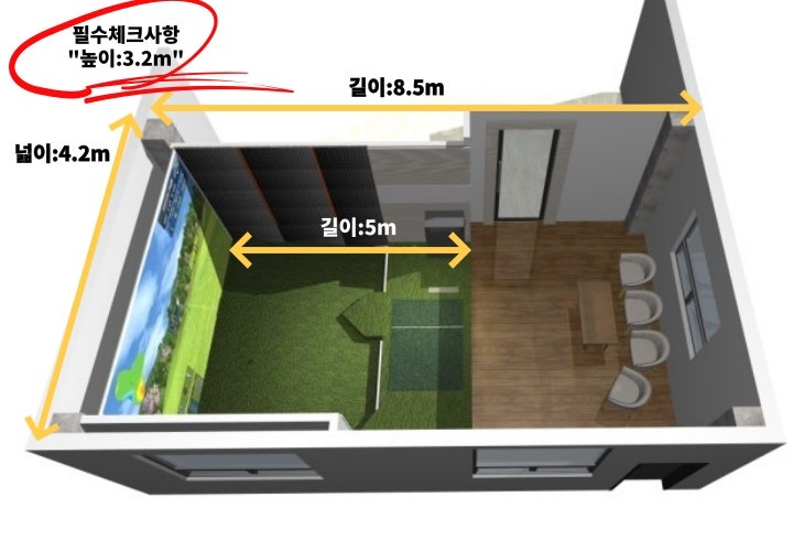 집에서도 즐기는 가정용 스크린골프 설치 규격 방법과 비용 총정리 네이버 블로그