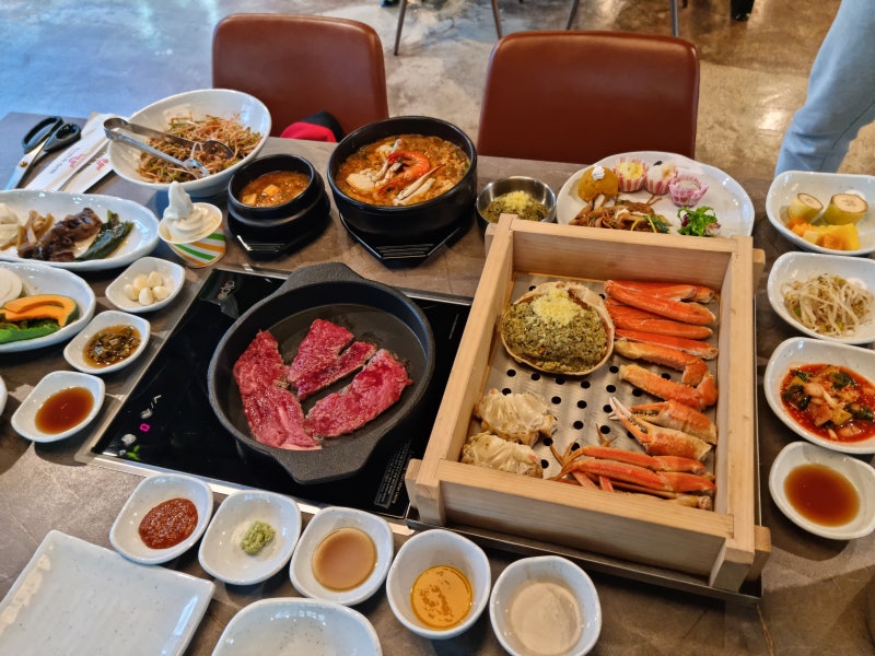 양산 양산대게 맛집 연말회식 고급스러운 크랩앤그릴 후기 네이버 블로그