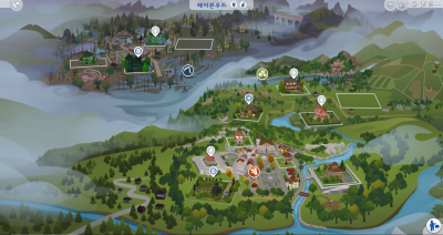 🗺 심즈4 마을 지도(구역별 설명, 휴가지 정리, ~깁비 포인트) : 네이버 블로그