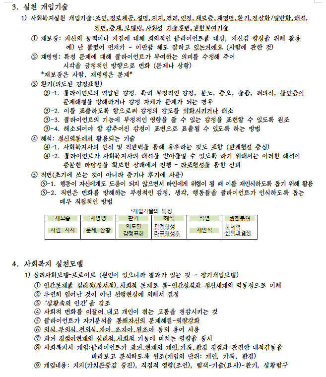 2025년 사회복지사 1급 대비 사회복지 실천기술론 요약정리 네이버 블로그
