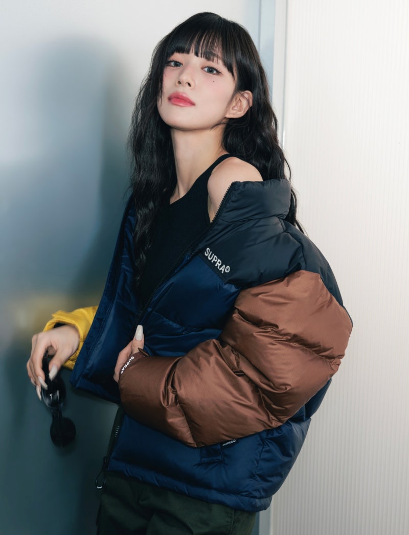 아이돌사복패션 수프라suprax이채영 화보 속 남자 여자 숏패딩 롱패딩 등 겨울코디 네이버 블로그