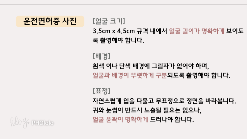 증명 사진의 종류와 사이즈 신분증 사진 여권 사진 운전 면허증 사진 규격 네이버 블로그