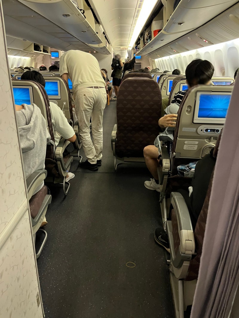 대한항공 777 300er 이코노미 일반석 꿀팁 편한 좌석 기내식 53a 53b 후기 라스베가스 비행기 네이버 블로그