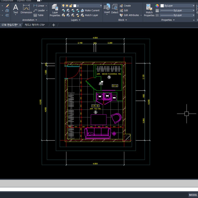 오토 캐드 독학 CTB 위치 및 추가, 그리고 설정하는 법(캐드 예제 첨부) : 네이버 블로그