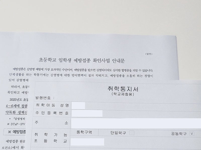 2025 초등학교 취학통지서 발급받는 방법온라인 발급 방법과 기간 재발급 방법 제출 방법 네이버 블로그
