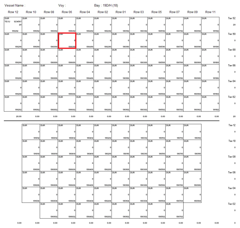 컨테이너 화물 적부도(stowage plan)에서 적부위치(stow position) 찾기 : 네이버 블로그
