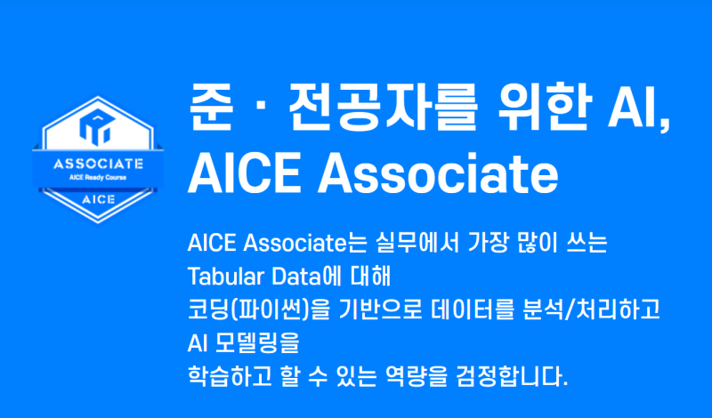 국가공인자격 │ AI 자격증 최초 1호 국가공인자격증 AICE Associate 소개 (+ 25년도 시험 일정) : 네이버 블로그