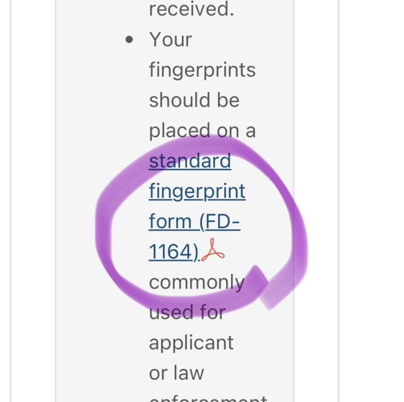 FBI 미국 범죄경력회보서 신원 조회 FD-1164 지문 : 네이버 블로그