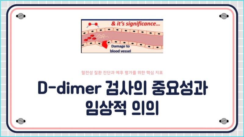 D-dimer 검사 수치 높거나 낮으면, 높을 때 치료방법 : 네이버 블로그