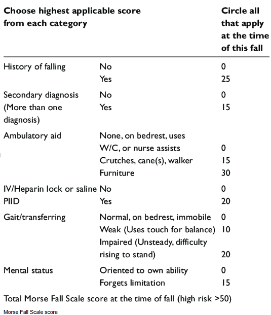 [기본간호학] 낙상 간호 정리 낙상사정도구 Morse Fall Scale (MFS) 낙상예방법 낙상간호진단 : 네이버 블로그