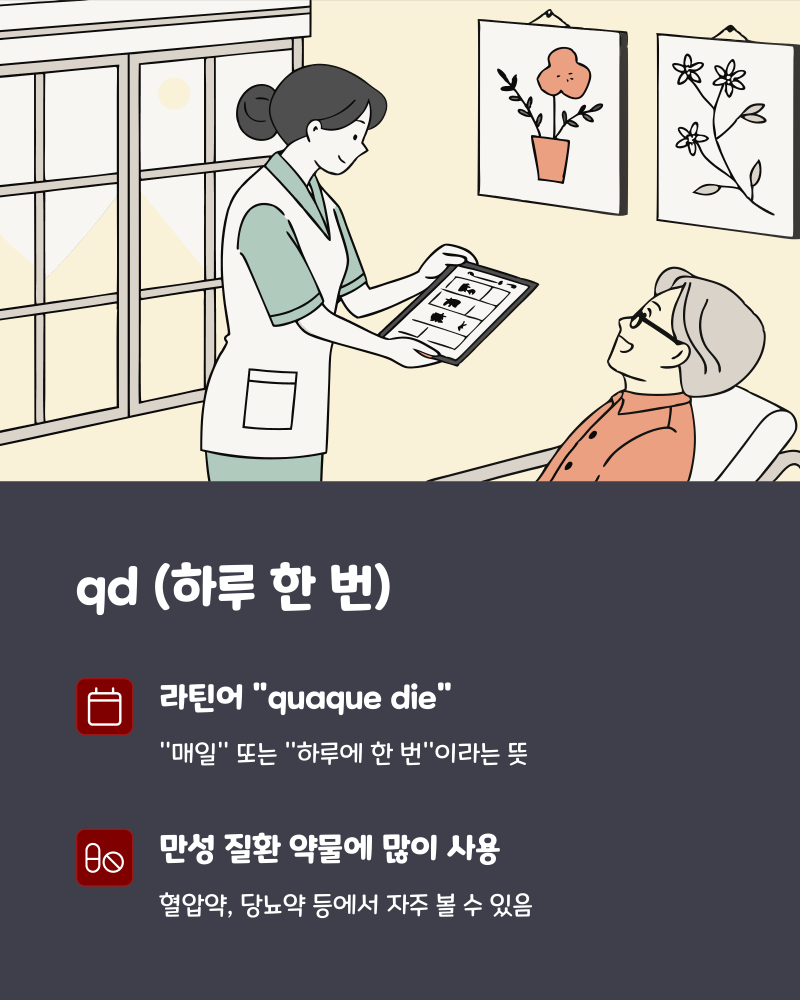 투약 용법 qd, bid, tid, qid, prn 의학용어 살펴보기 : 네이버 블로그