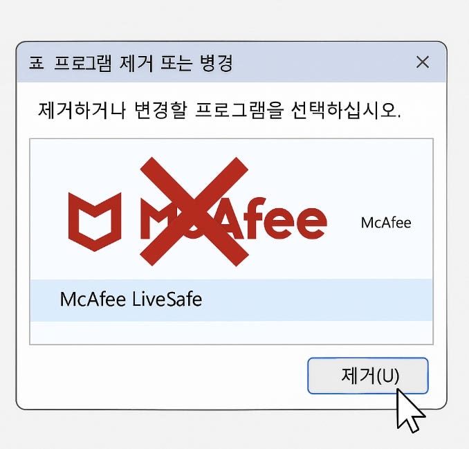 컴퓨터에 설치된 맥아피mcafee 삭제 완벽하게 하는 방법 정리 네이버 블로그