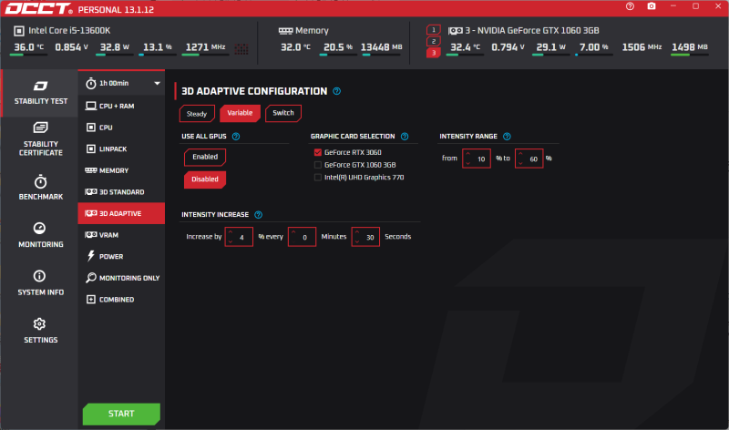 🔍 OCCT로 그래픽카드 테스트하는 법! 3D Standard vs Adaptive vs VRAM 차이점까지 정리 🎮🔥 ...