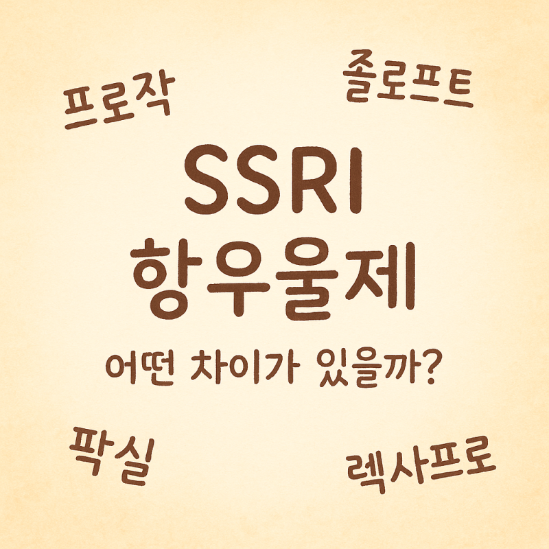 SSRI 항우울제 종류와 특징 정리 : 네이버 블로그