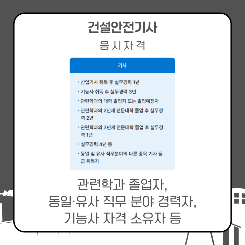 건설안전기사 응시자격 및 필기실기 과목 난이도·합격률2025년 시험일정 네이버 블로그