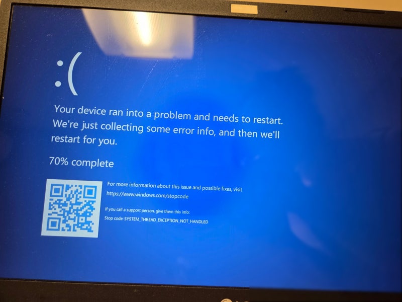 노트북 부팅 시 블루스크린 Your device ran into a problem 해결 방법 : 네이버 블로그