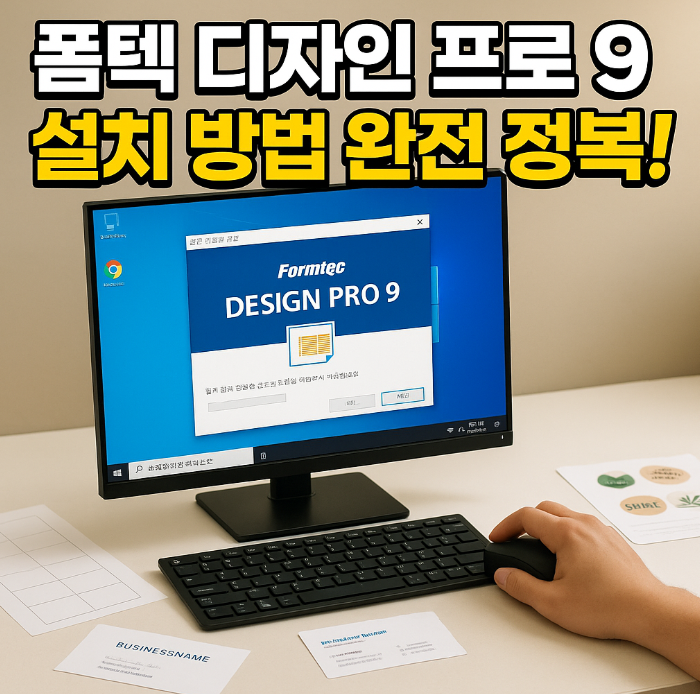 폼텍 디자인 프로 9 다운로드 및 설치 가이드｜스티커·명함 직접 제작하는 법 : 네이버 블로그