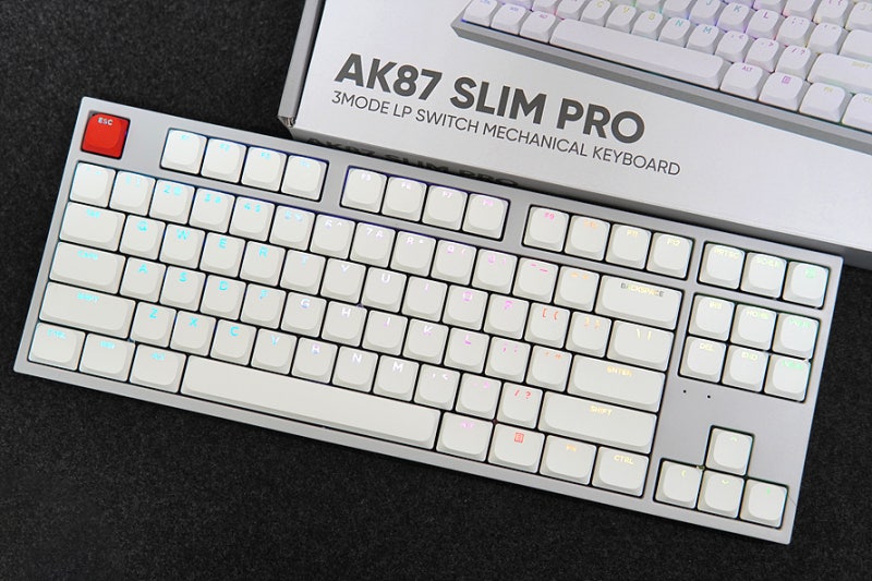 앱코 AK87 슬림 프로 3모드 로우 프로파일 기계식 키보드 리뷰 : 네이버 블로그