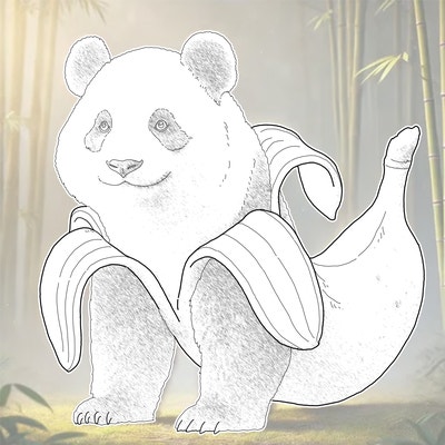 팬다치니 바나니니 Pandaccini Bananini 색칠도안 : 네이버 블로그
