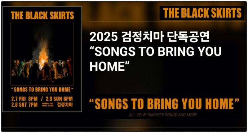 2025 검정치마 단독공연 콘서트 《songs To Bring You Home》 티켓 예매 및 좌석 일정 기본 정보 네이버 블로그