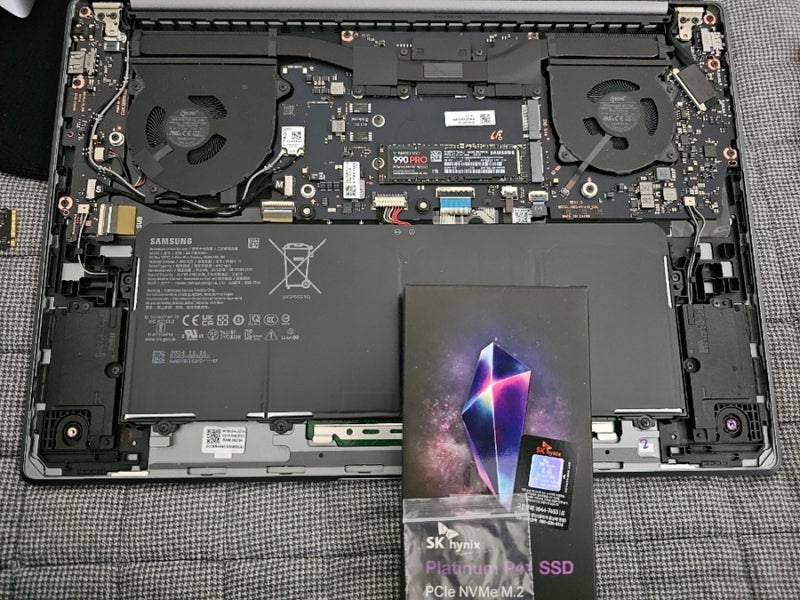 갤럭시북5 프로 노트북 분해 Ssd 셀프 교체 추가 장착하기 네이버 블로그