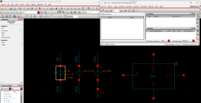 Cadence virtuoso schematic editor 가이드: Inverter schematic (인버터 회로도 ...