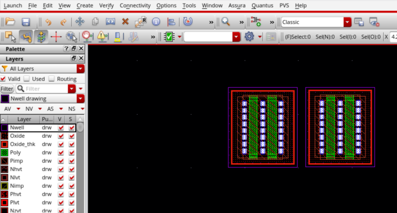 Cadence virtuoso layout editor 가이드: Inverter Layout (+DRC/LVS/PEX) - 2 ...