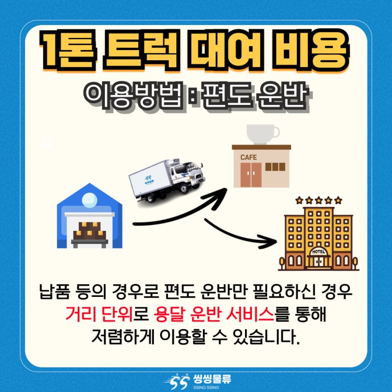 1톤 트럭 대여 렌트 비용 가격표 확인하기용달차렌트 네이버 블로그