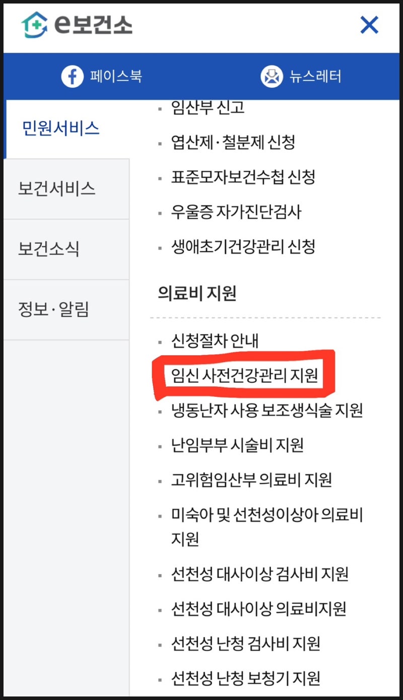 공공보건포털 E보건소 산전검사 임신사전건강관리 지원금 받는법 신청방법절차 네이버 블로그