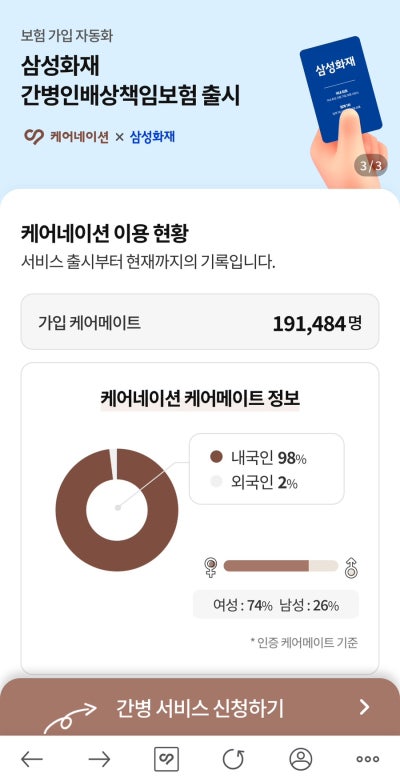케어네이션으로 가족 간병 청구하는 방법 간병인 보험 청구 서류 간병비 사용 일당 지급 방법 Db손해보험 유아 입원 자녀