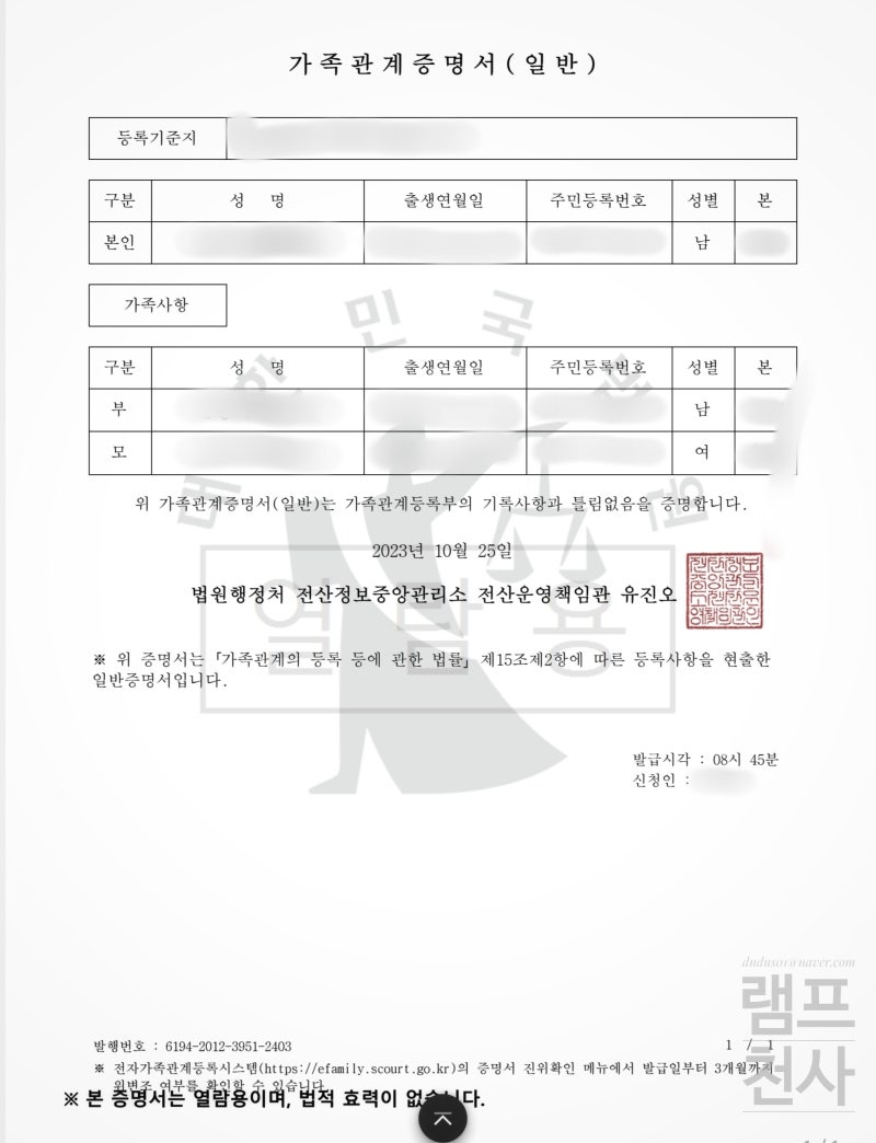 병원 진료기록 발급 서류 진료비 세부내역서 위임장 동의서 양식 네이버 블로그