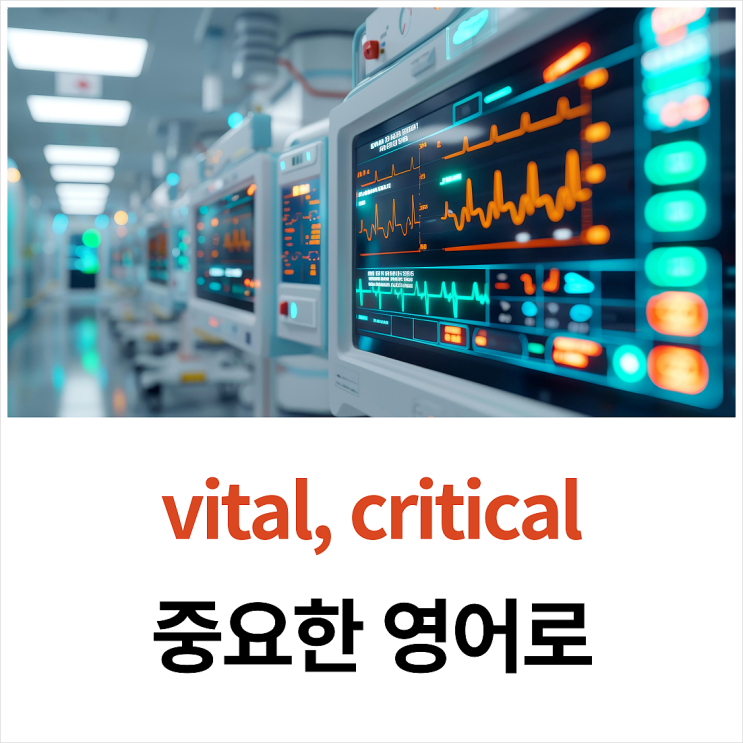 중요한 영어로 important, essential, vital, critical, significant 뉘앙스 차이 알아볼까요?