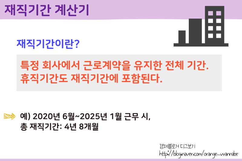 근속일수 근무기간 재직기간 계산기 정확하게 네이버 블로그