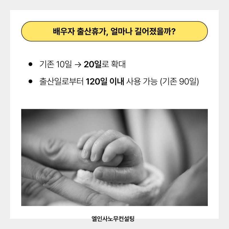 25년 개정 배우자출산휴가 제대로 알기사용기간 분할횟수 신청절차 급여지원 등 네이버 블로그