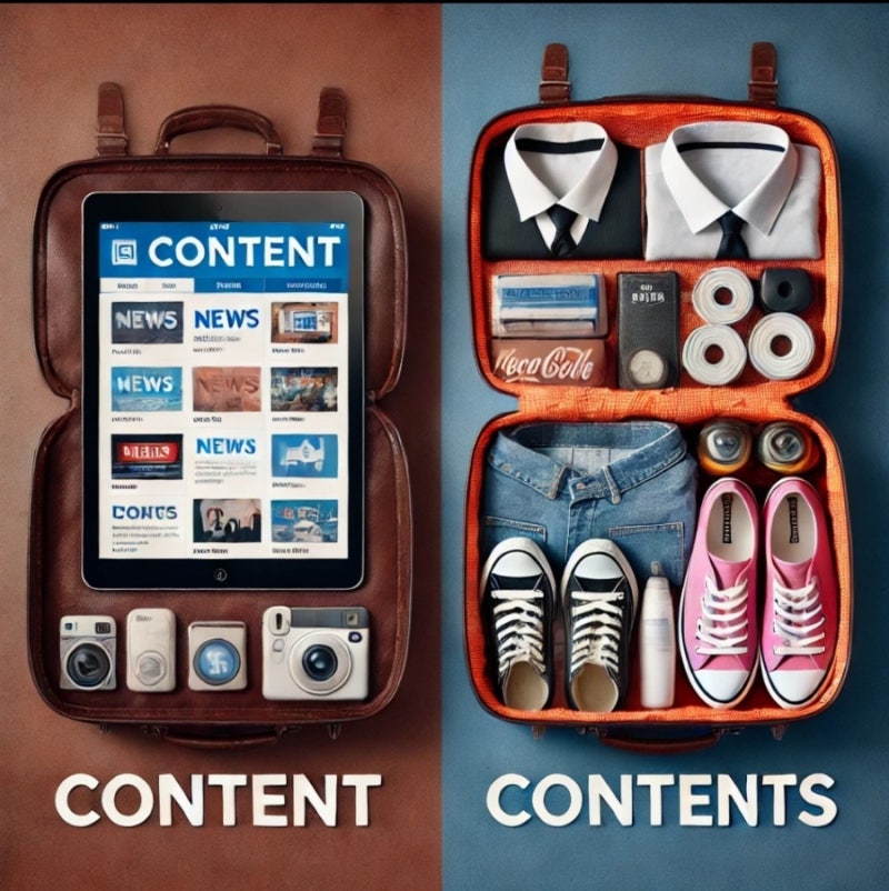 Content" vs. "Contents" 차이 콘텐츠? : 네이버 블로그