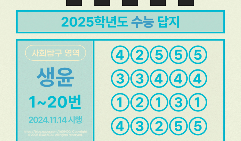 2025 수능 생윤윤사사문 답지해설문제 Pdf 2024 작수 정답 생활과윤리 윤리와사상 사회문화 네이버 블로그