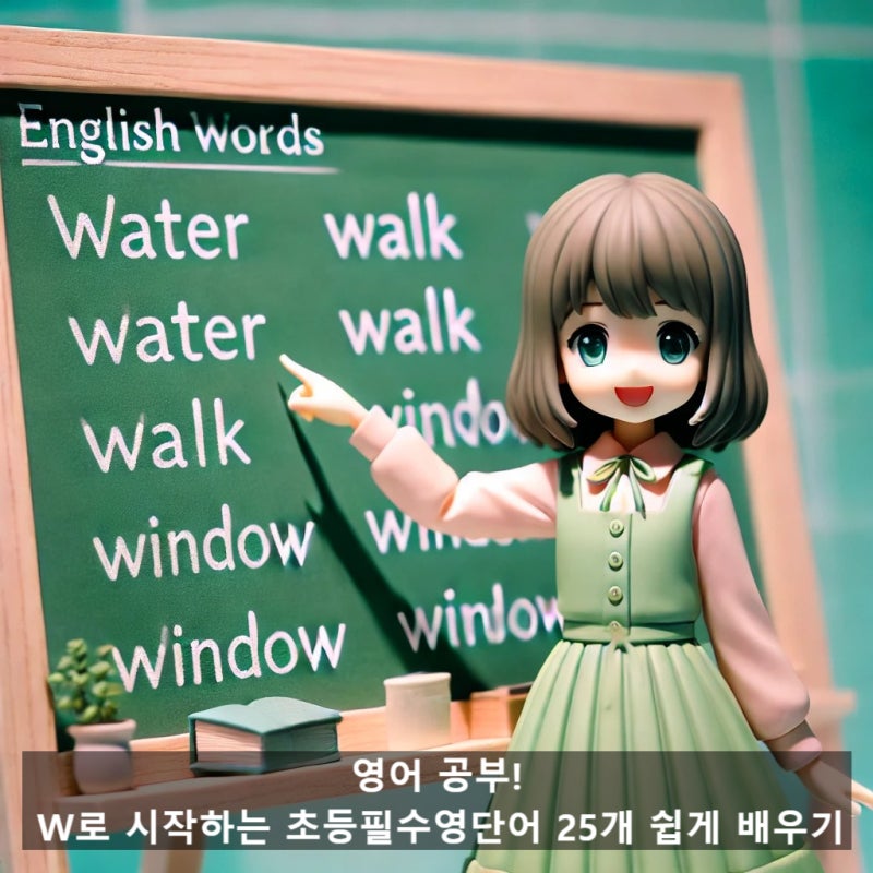 영어 공부 W로 시작하는 초등필수영단어 25개 쉽게 배우기 네이버 블로그